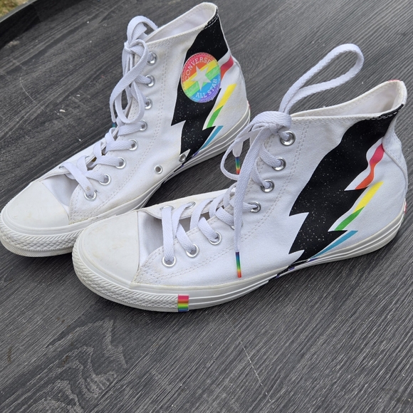 Converse | Shoes | Converse Love Wins Pride Anniversary Rainbow Glitter ...